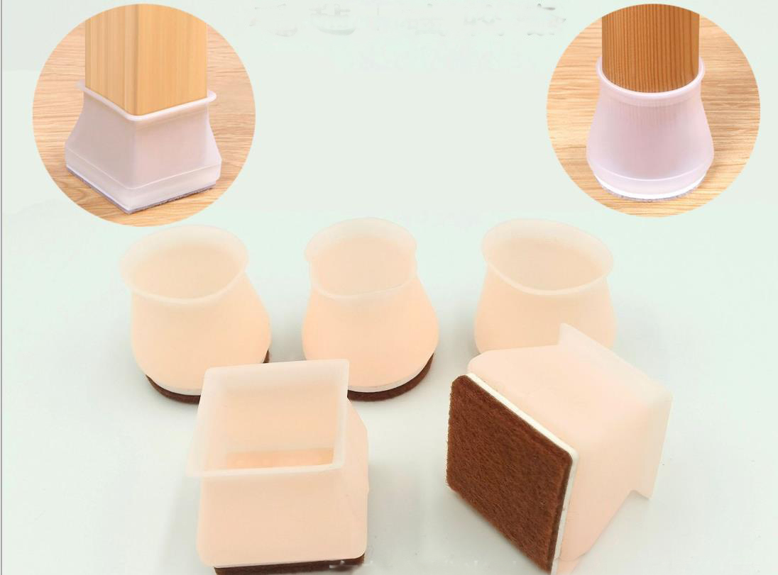 Easy Slide Table Chair Leg Silicone Feet with Felt - Buy table chair ...